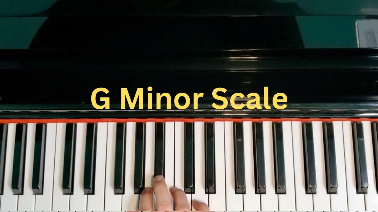 How to G Natural Minor Scale on the Piano I One Octave I Both Hands ...