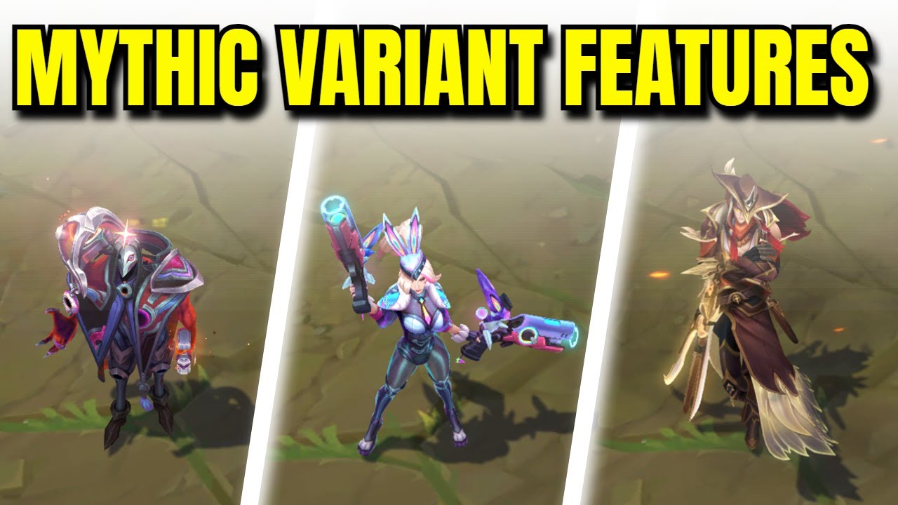 All MYTHIC VARIANT ($200) Skins Features | League of Legends - YouTube
