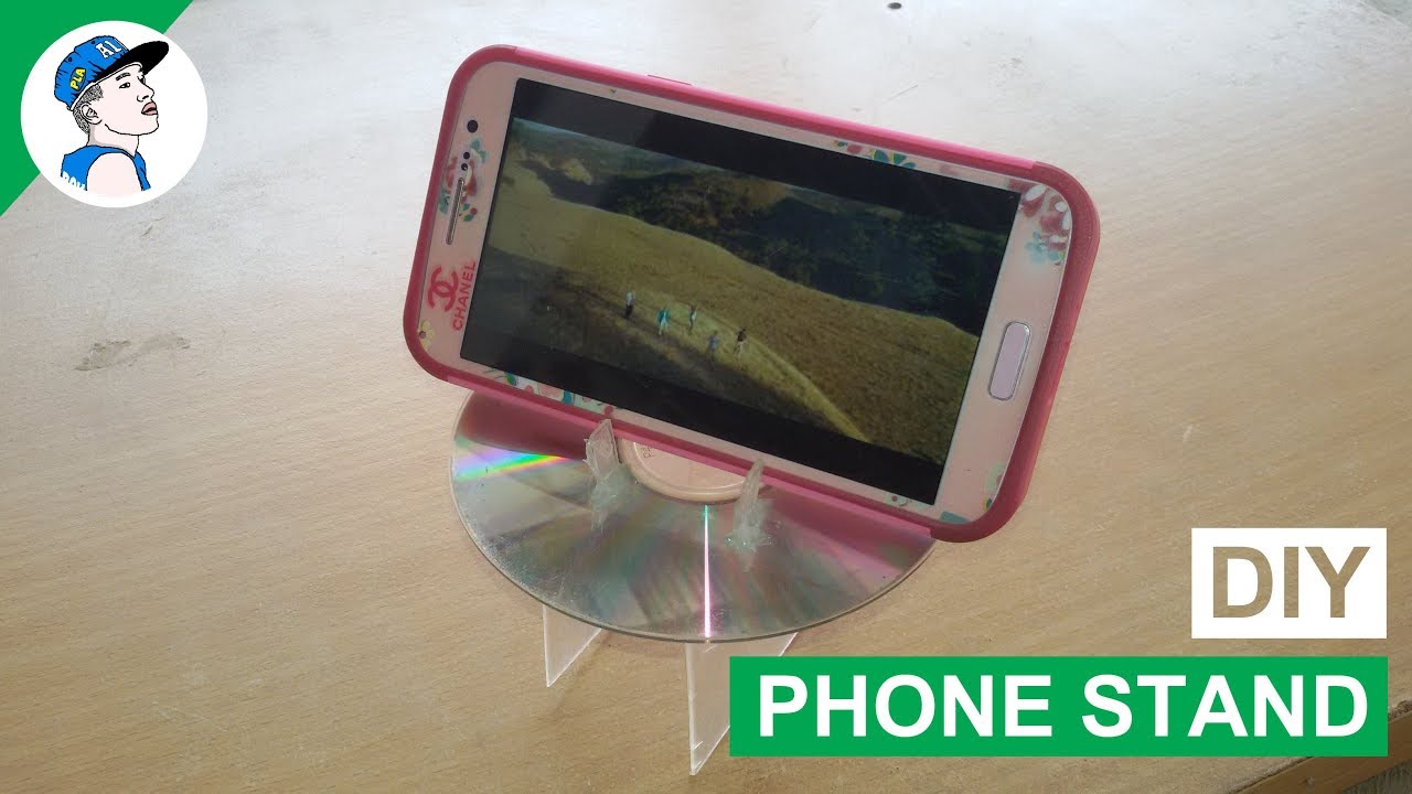 How To Make Phone Stand from CD - YouTube