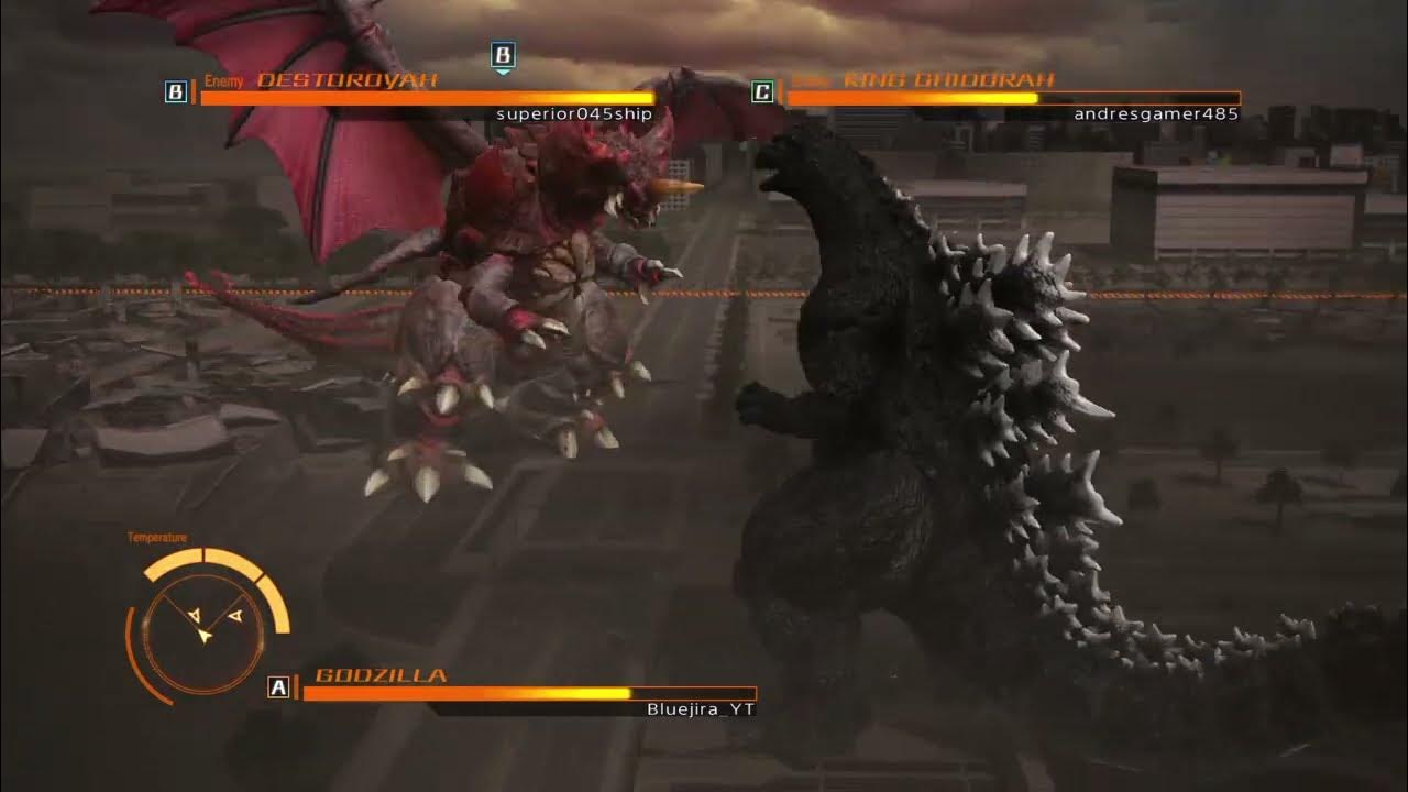 Godzilla PS4 Online Battles: Godzilla vs King Ghidorah vs Destoroyah - YouTube