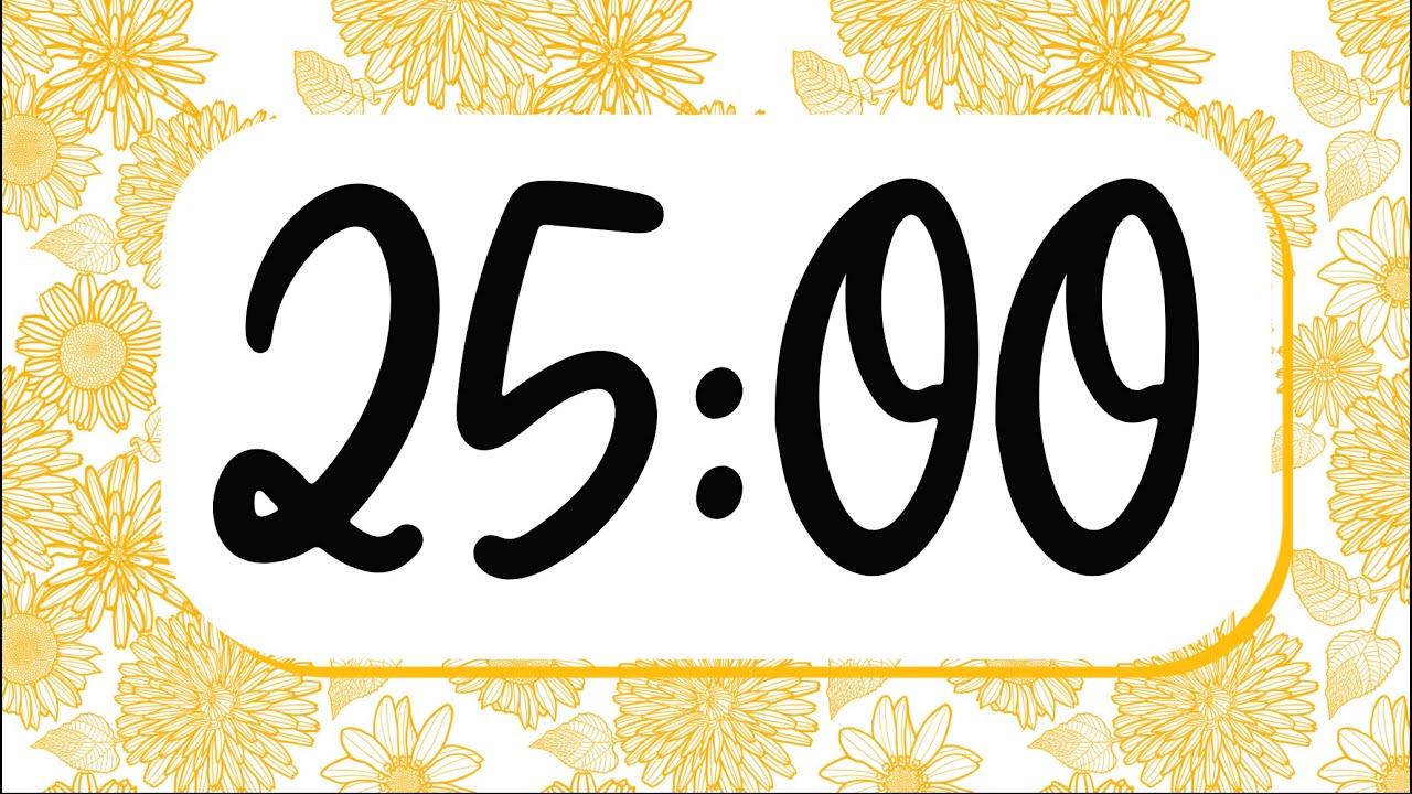 25 Minute Fun Fall Floral Timer (Bells Alarm at End) - YouTube
