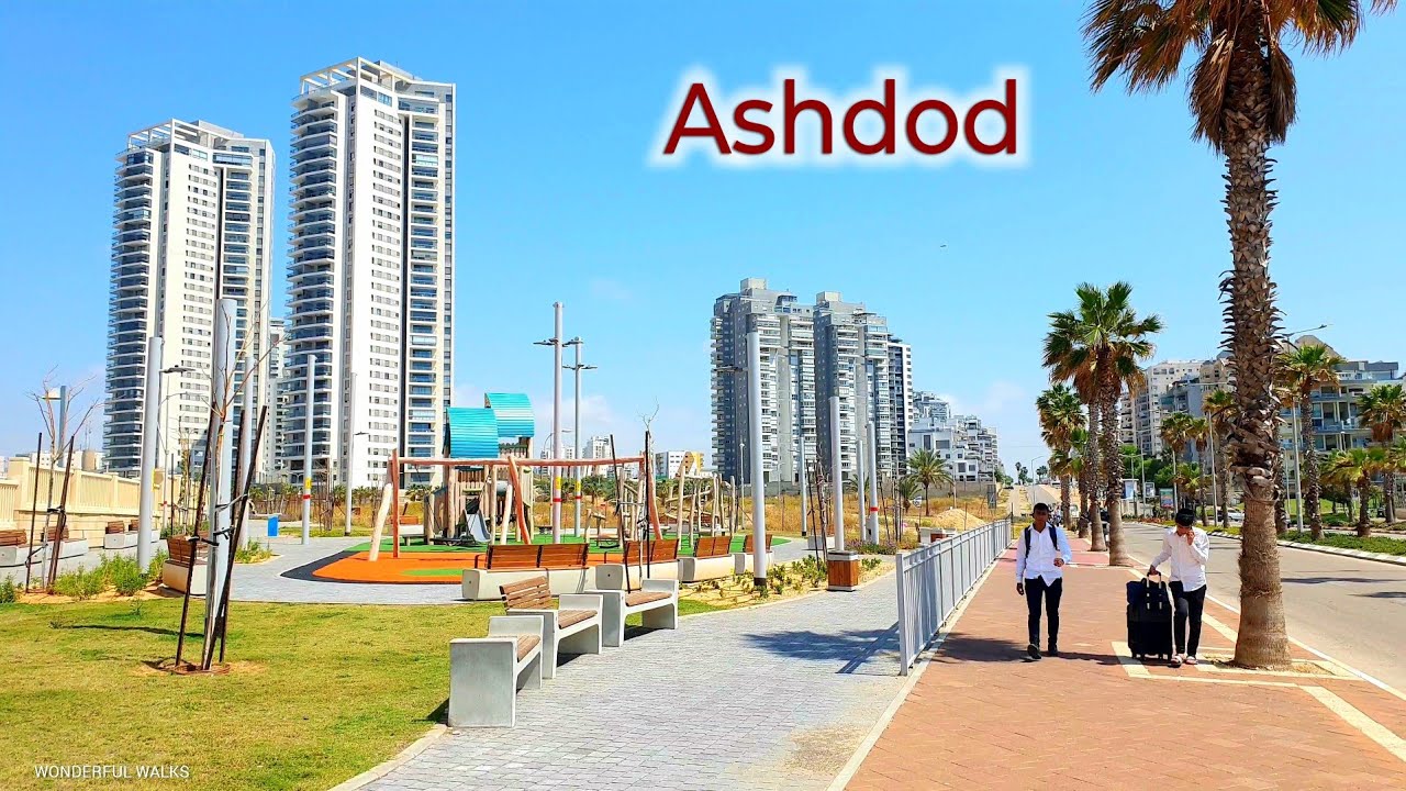 [4K] Beautiful Ashdod. Virtual Walking in the City, Israel - YouTube