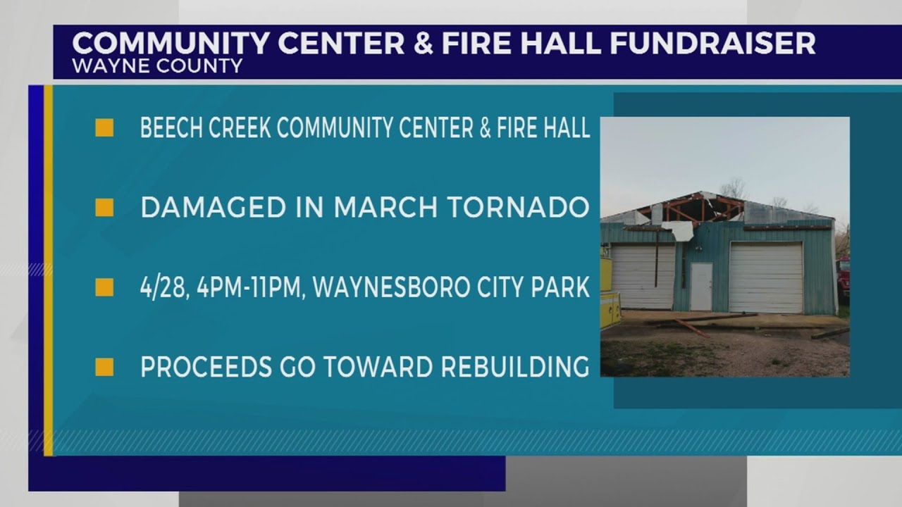 Fundraiser for community center, fire hall in Wayne County - YouTube