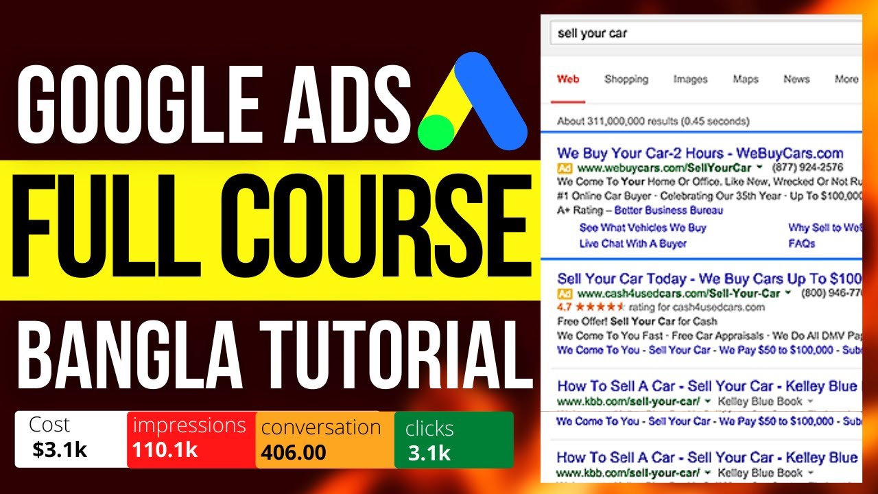 Google Ads Bangla Tutorial 2022 | Google Ads Course in Bangla | গুগলে ...