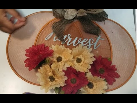Dollar Tree DIY||Splatter Screen Pumpkin Wreath - YouTube