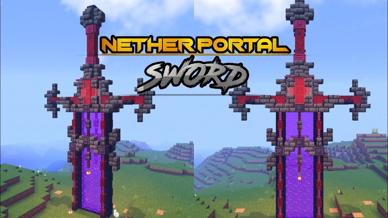 MINECRAFT NETHER PORTAL SWORD | MINECRAFT NETHER PORTAL DESIGN ...