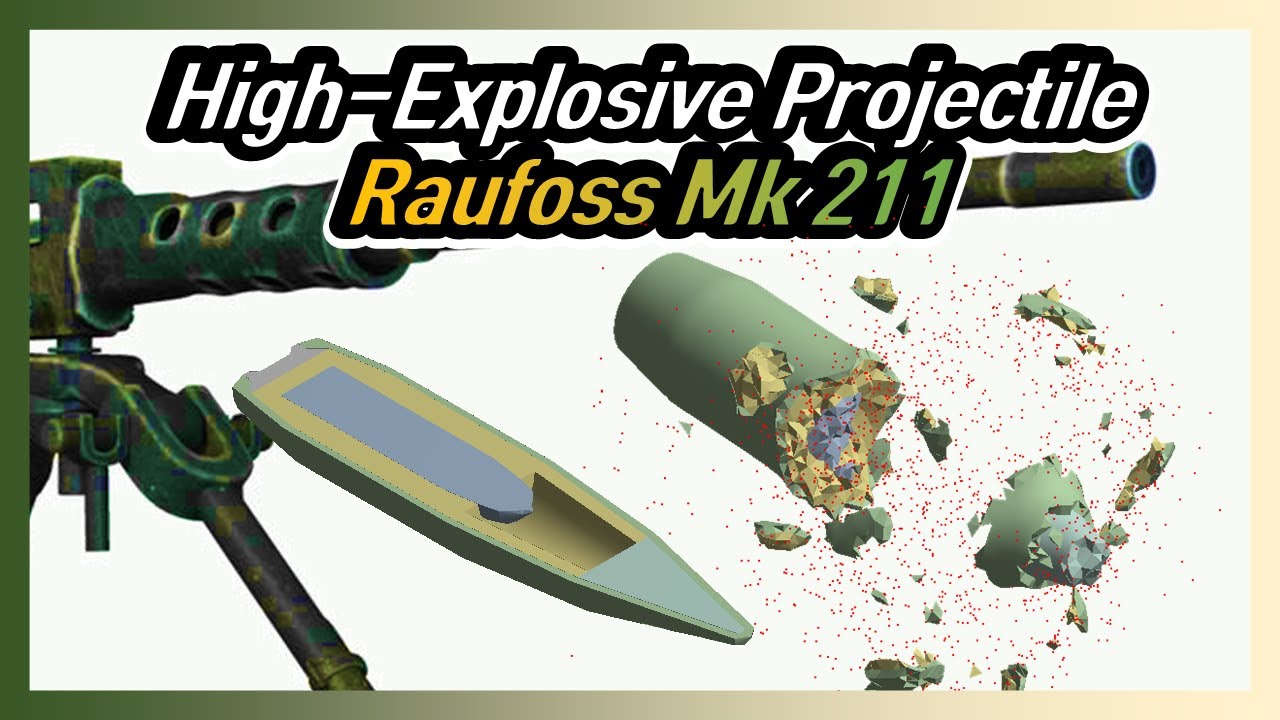 HE Ammunition Raufoss Mk 211 Armor Penetration Simulation YouTube