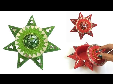 || DIY Small Organizer with Waste Cello Tap Roll , Mirror work || Best ...