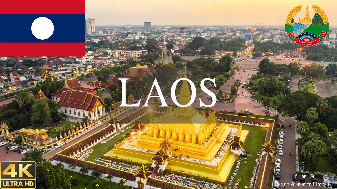 VOLANDO SOBRE LAOS 4K | Increíble paisaje natural hermoso con música ...