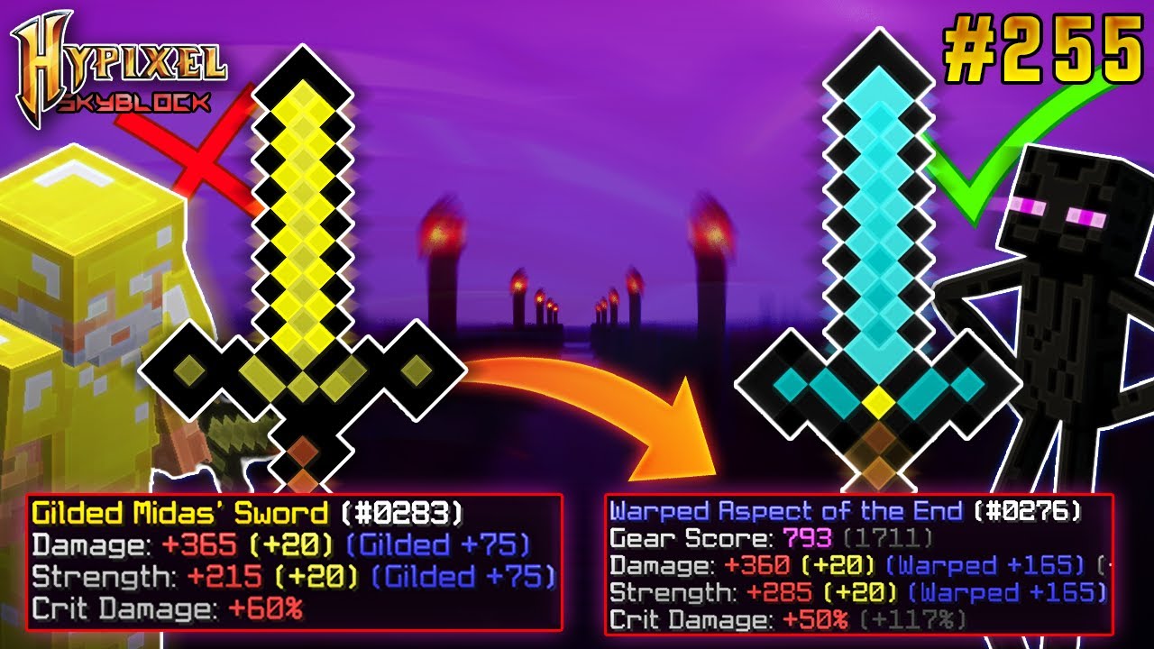 Warped Aspect of The End Is Better Than Midas Sword? | Hypixel Skyblock ...