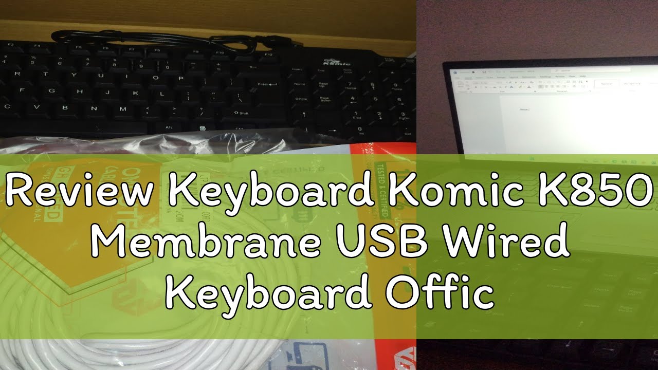 Review Keyboard Komic K850 Membrane USB Wired Keyboard Office Murah ...