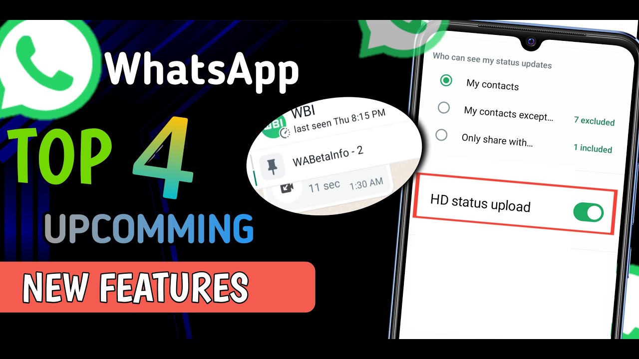 WhatsApp Top 4 Upcoming Features | WhatsApp New Features | WhatsApp New ...