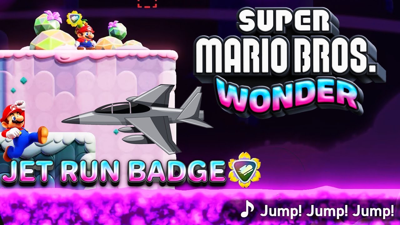 Climb to the Beat with Jet Run Badge! (Mario Wonder) - YouTube