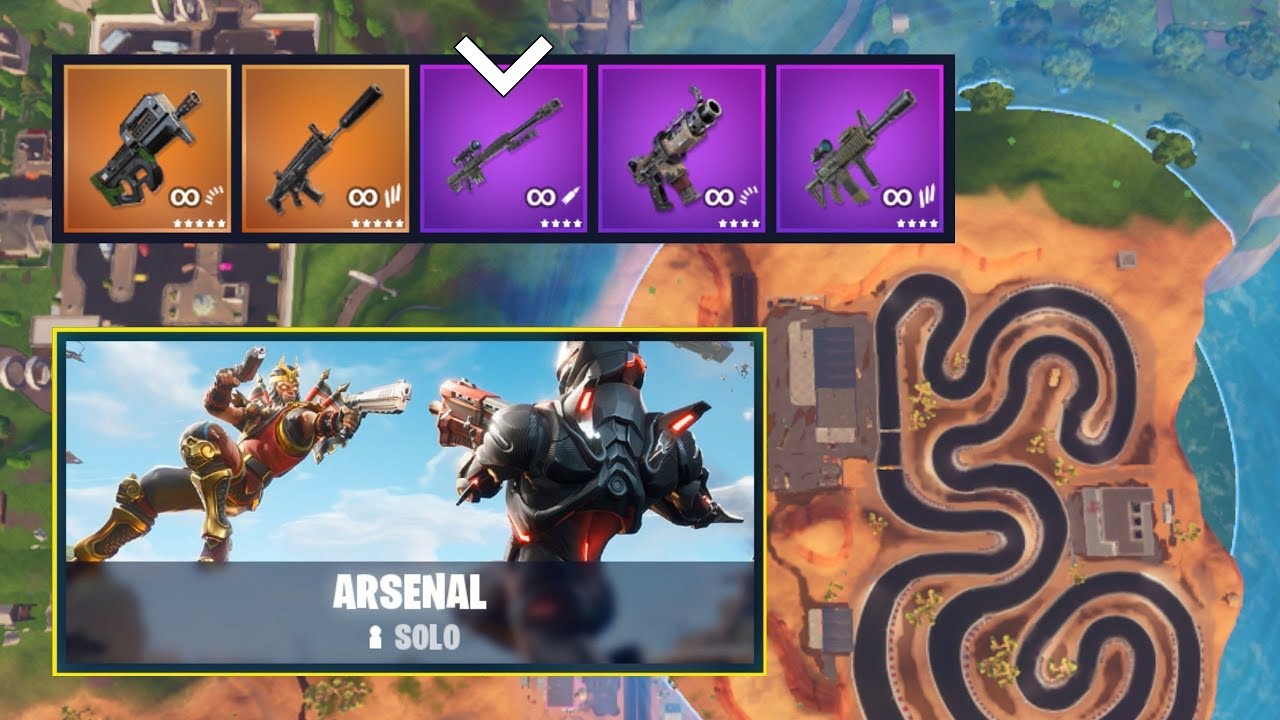 JE DÉCOUVRE LE NOUVEAU MODE ARSENAL (JEU D'ARME) SUR FORTNITE BATTLE ...