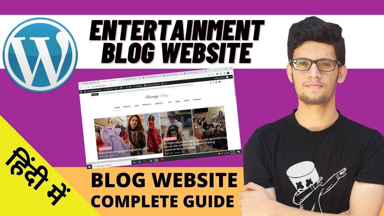 How to make Entertainment Blog Website - YouTube