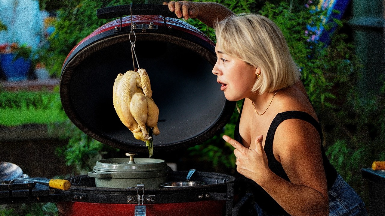 BBQ Hainanese Chicken Rice - (Auntie Liz Experiment) - YouTube