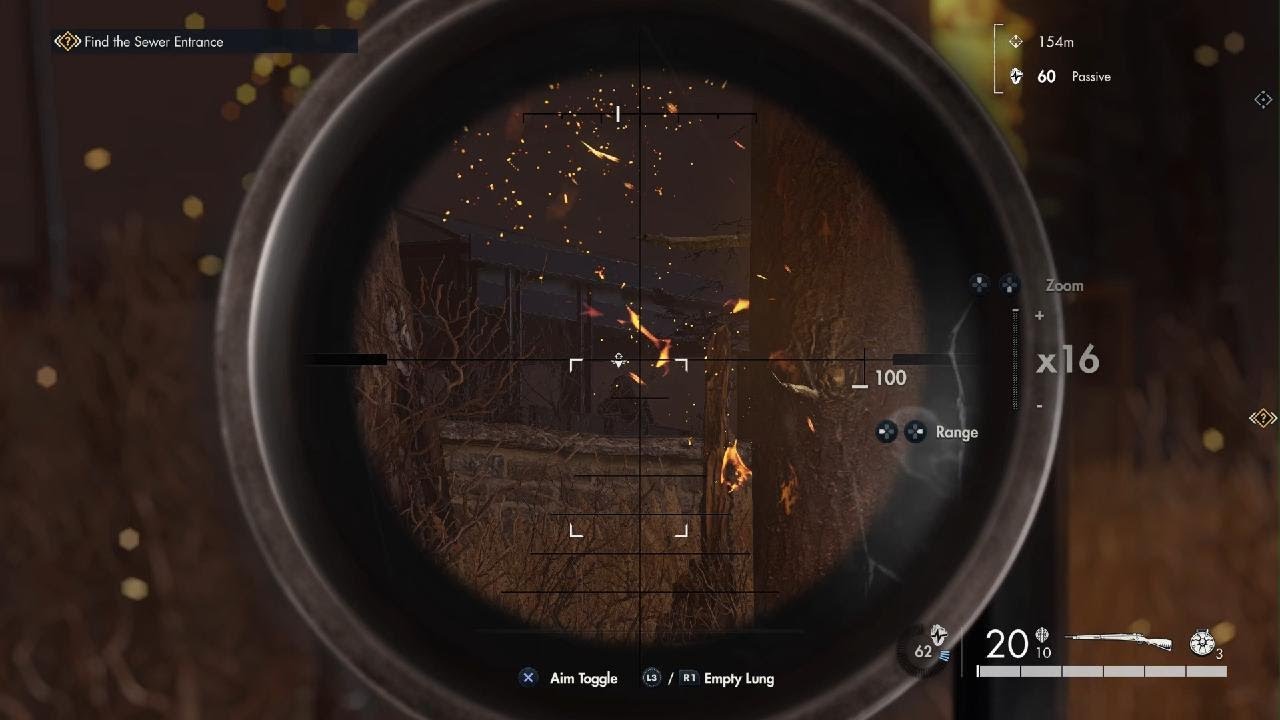 Sniper Elite 5 - Enemy sniper kill (no empty lung) - YouTube