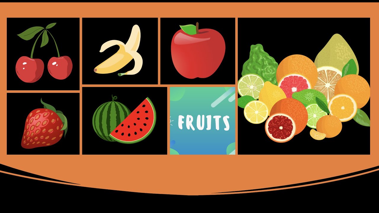 Learn About Fruits and their Names | Fruit Visual Cards | Toddler ...