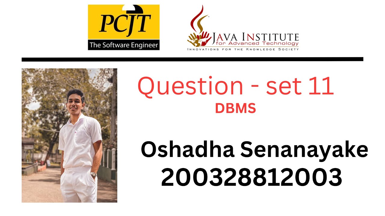 Dbms Question Set 11 Create A Database Using Mysql Java Institute 6150