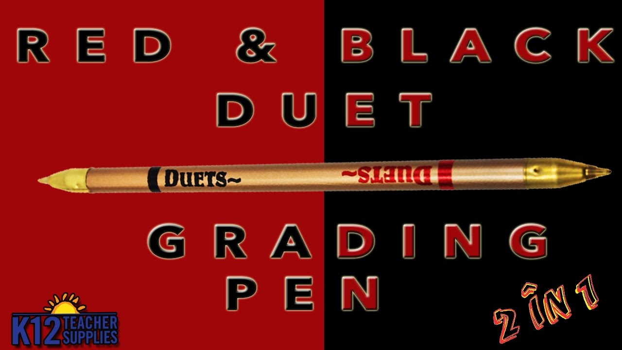Double Sided Pen - Red and Black Pen - Grading Pen - YouTube
