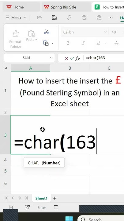 How to insert the £ (Pound Sterling Symbol) in an Excel sheet | #excel #exceltips #exceltricks ...