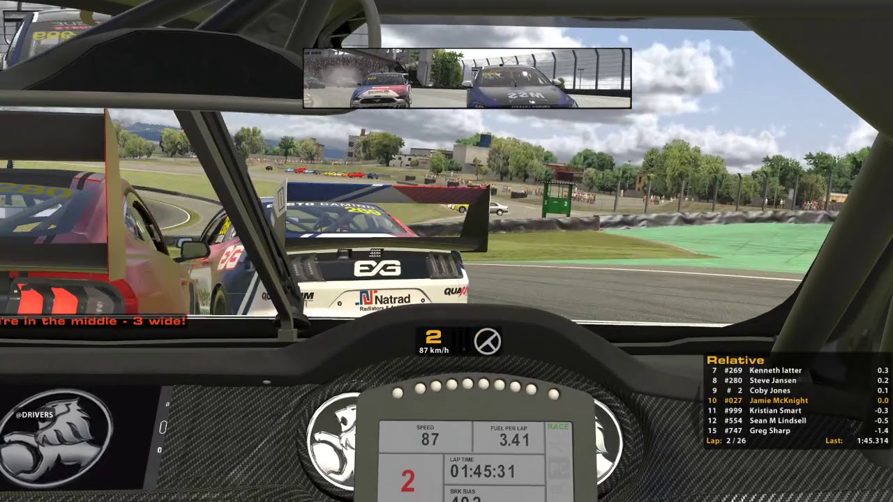 iRacing V8 Supercars OSR Rd2 S3-20 Top Split Interlagos!! Must watch my ...