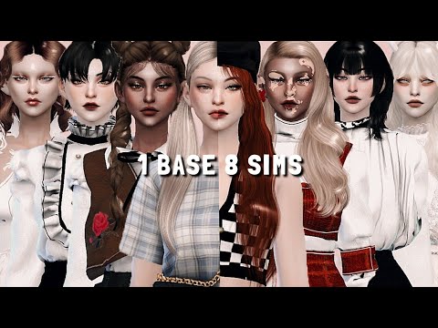 The Sims 4 | 1 BASE 8 SIMS | + CC Links | #1 - YouTube