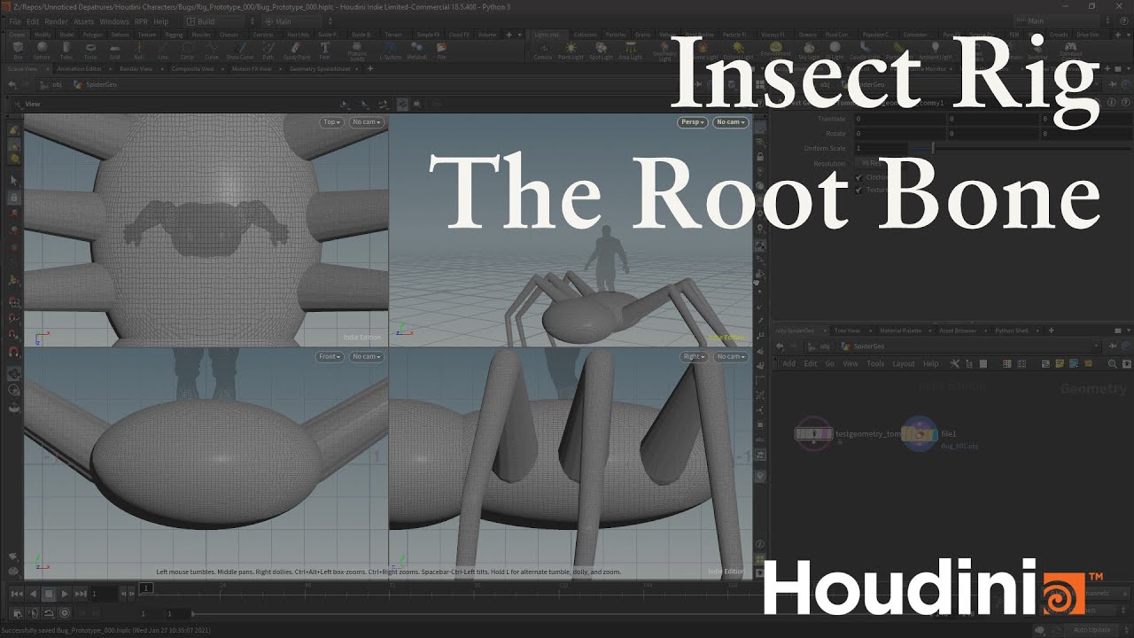 Insect Rig 02 The Root Bone - YouTube