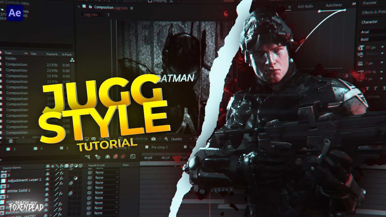 How to make jugg style on After effects - YouTube