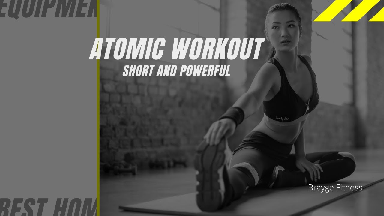 Atomic Workout | Push Up. Bag Press. Thruster. [Brayge Fitness] Lose weight at home - YouTube