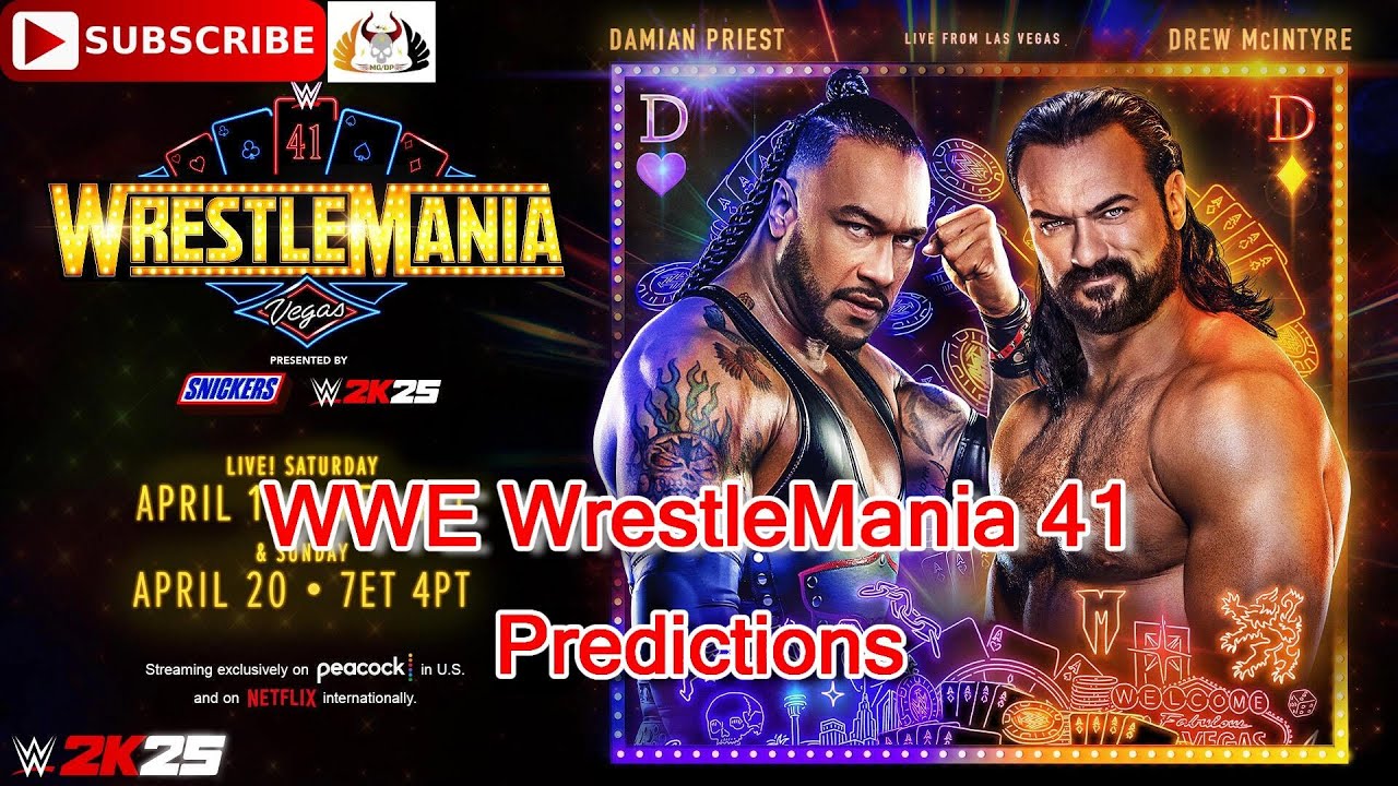 WWE WrestleMania 41 Damian Priest vs. Drew McIntyre Sin City Street ...