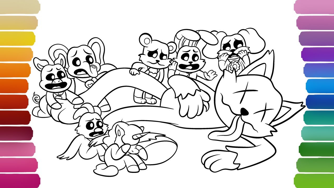 The SMILING CRITTERS are SO SAD Coloring Pages / How to Color SMILING ...