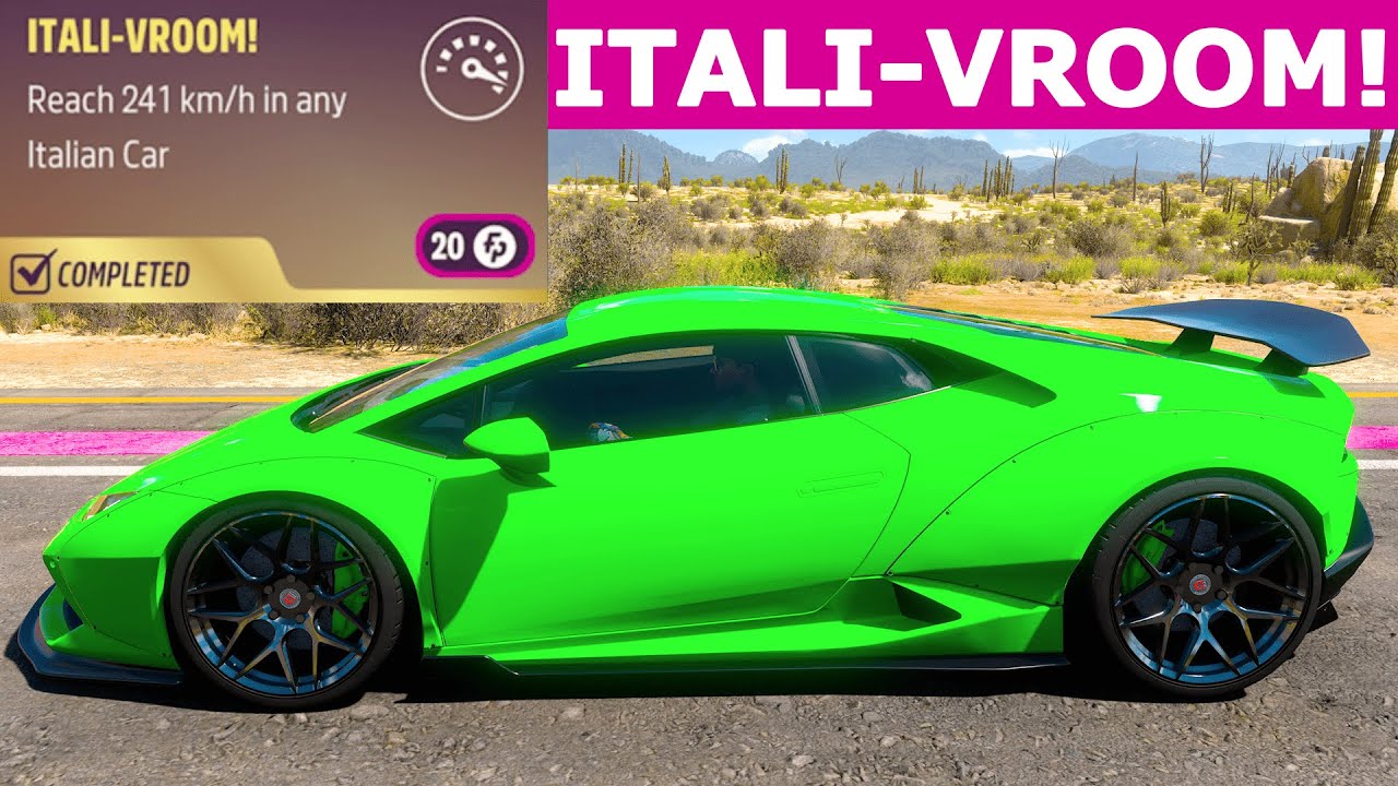 Daily Challenge - ITALI-VROOM! | Reach 241 km/h in any Italian Car ...