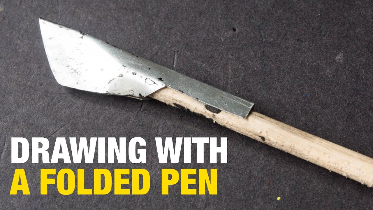 Drawing with a Folded Pen - YouTube