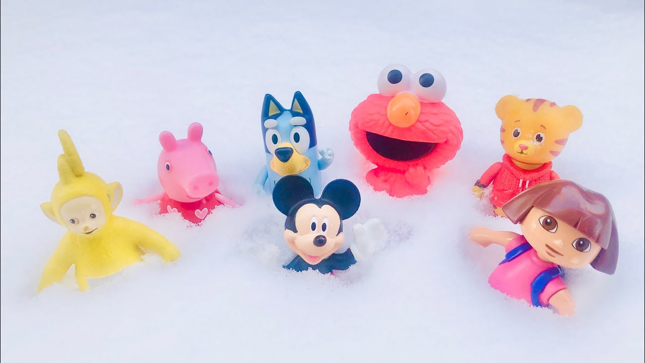 SNOW DAY Surprise Hidden Figure PEPPA PIG Dora Mickey Mouse Daniel ...