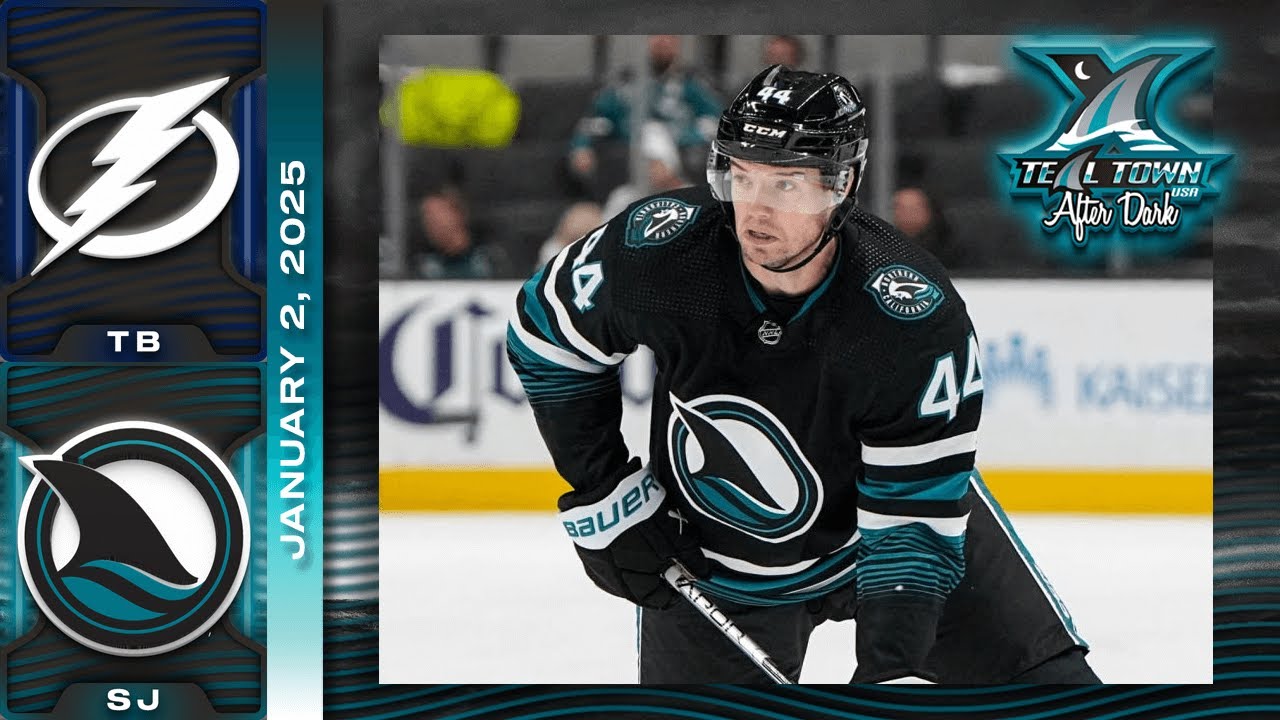 San Jose Sharks vs Tampa Bay Lightning - 1/2/2025 - Teal Town USA After ...