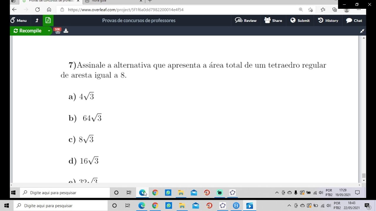 A área total do tetraedro regular - geometria Espacial - YouTube