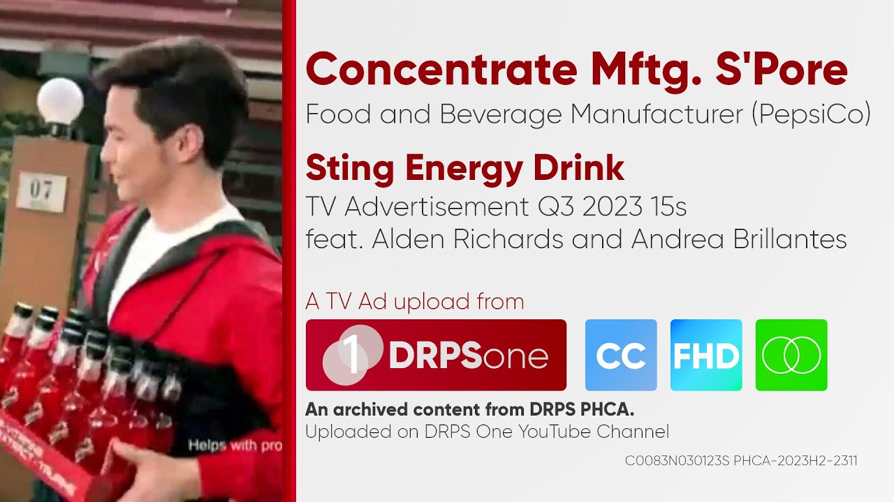 Sting Energy Drink TV Ad Q3 2023 15s with Alden Richards and Andrea ...