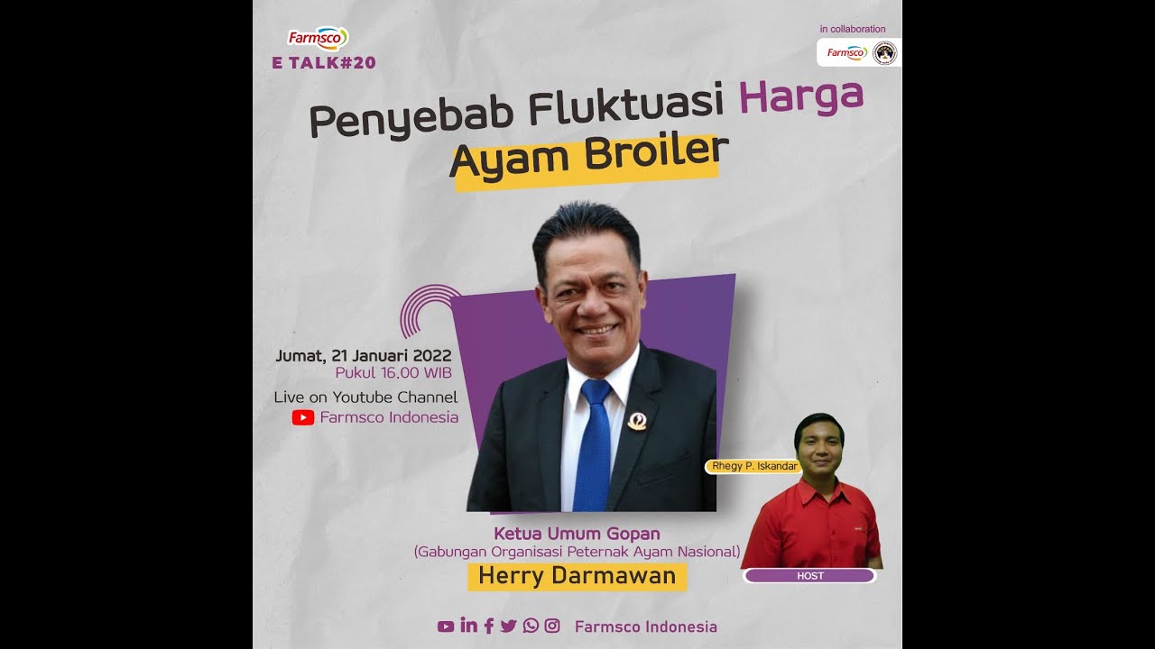 FARMSCO E-TALK #20 : Penyebab Fluktuasi Harga Ayam Broiler bersama ...