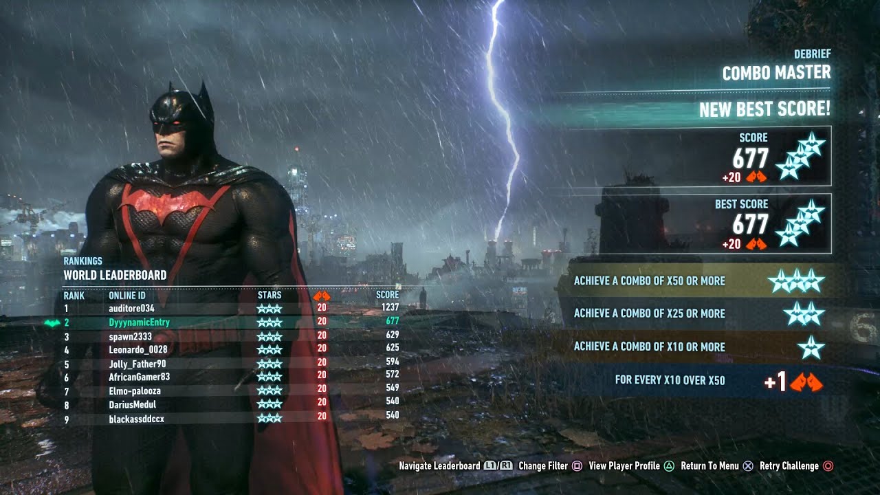Combo Master - Batman - x677 - World Record [PS4] | Batman: Arkham ...
