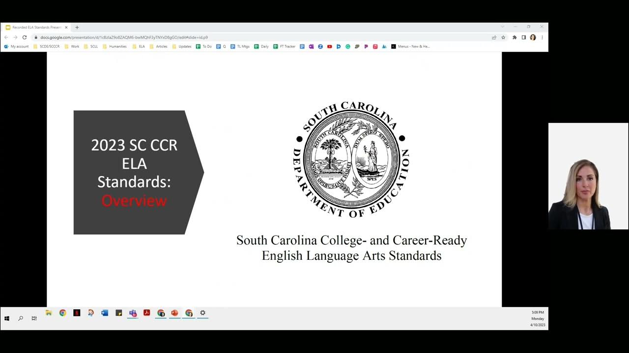 Introduction and Overview of the 2023 SC CCR ELA Standards - YouTube