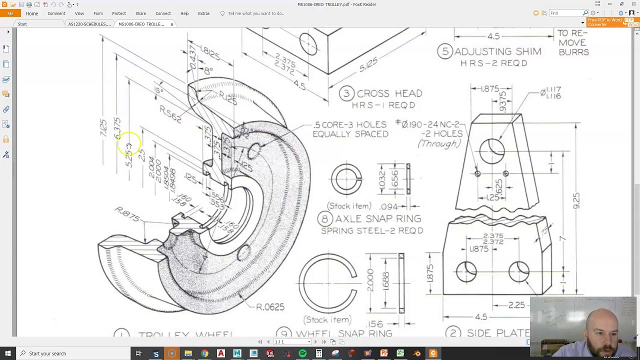 CREO: CREATING THE TROLLEY WHEEL - YouTube