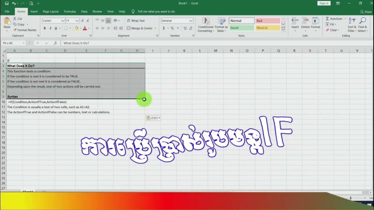 Lesson Excel 10 - YouTube