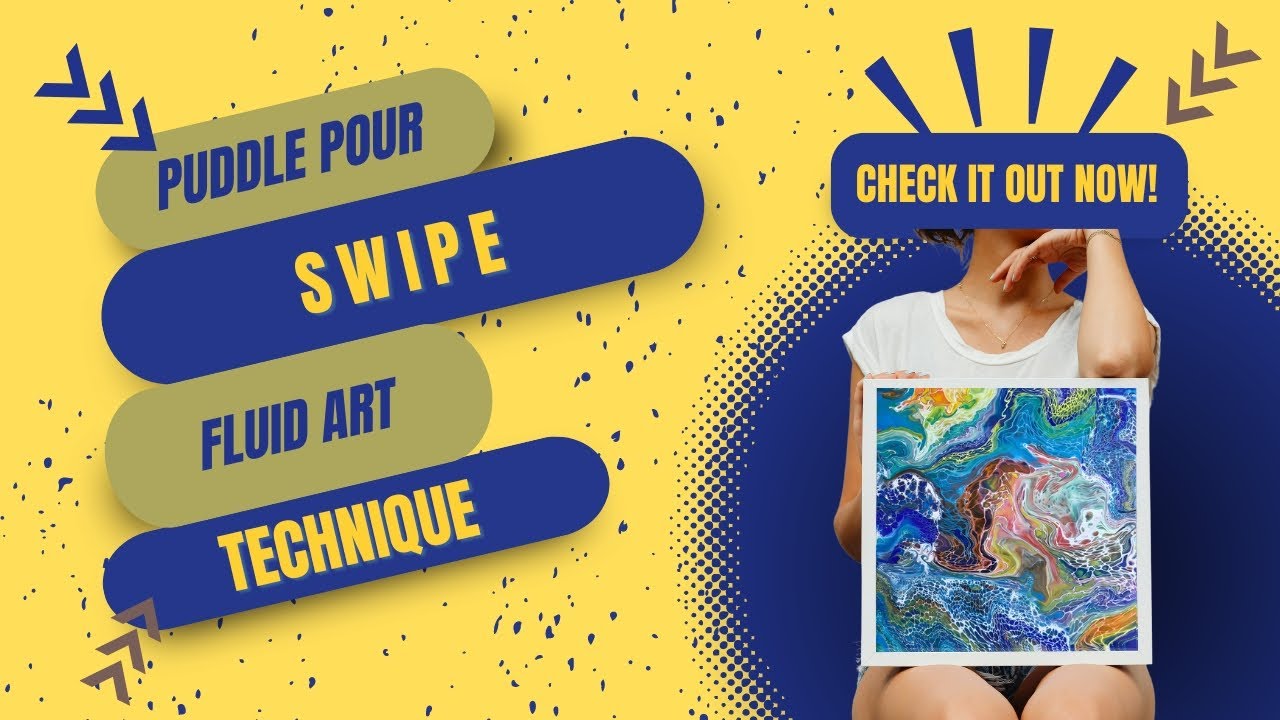#149 Colorful Puddle Pour Swipe Fluid Art Technique #fluidart # ...