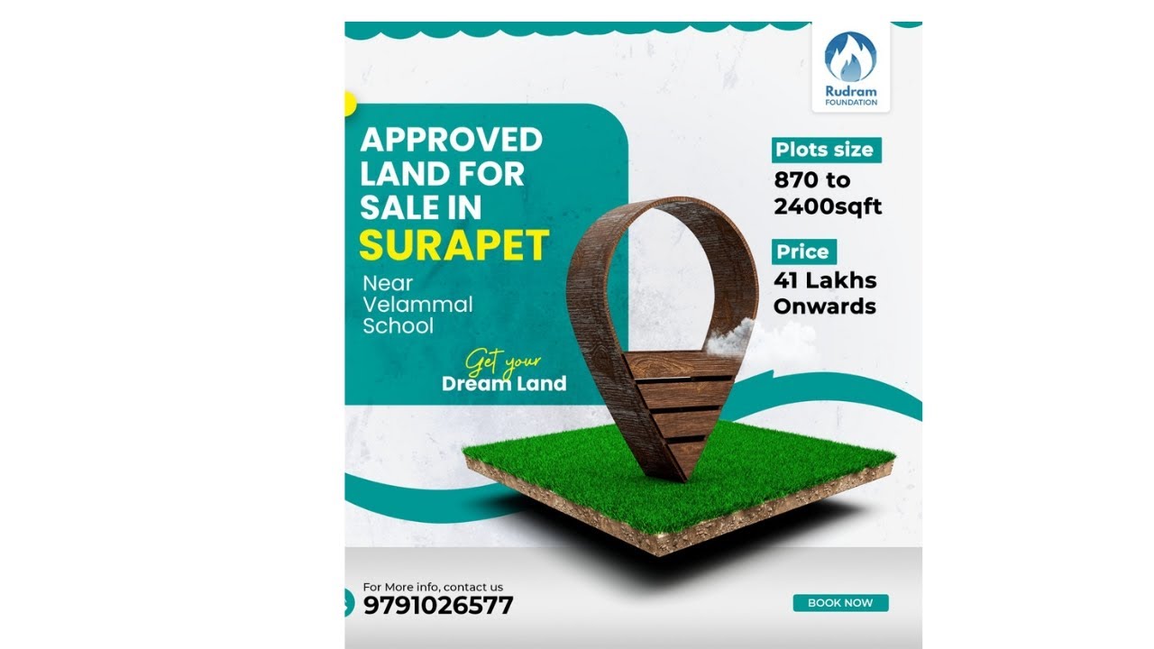 🏕⛺🛖Approved land for sale in ambattur surapet Near velammal school ...