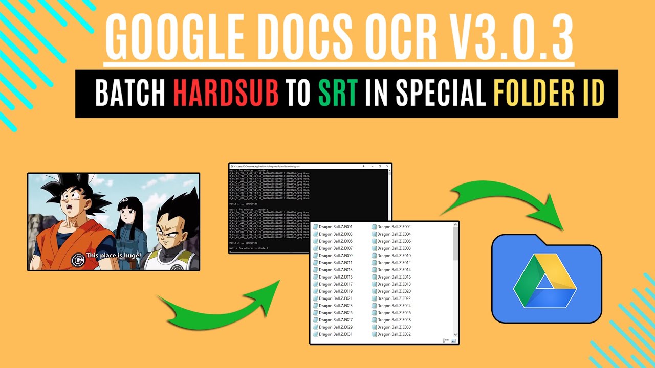 Google Docs OCR V3.0.3 Batch Convert Hardsub To Srt In Special Folder ...