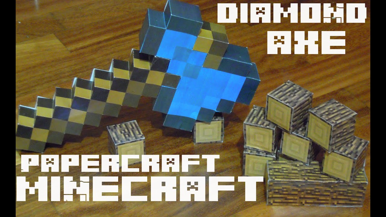 Real size Minecraft - Hacha de diamante Minecraft a ''tamaño juguete ...