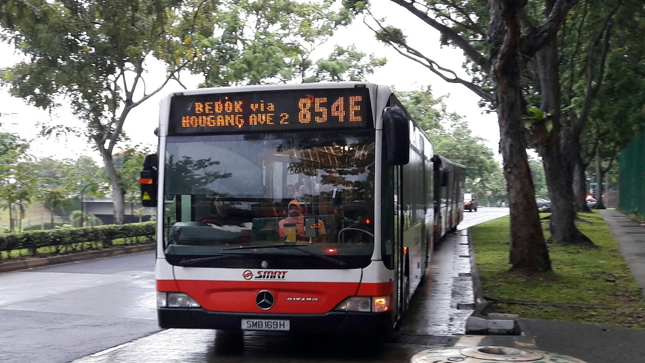 SMRT Bus Service 854E, SMB1618Y - YouTube
