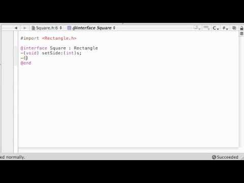 Objective C Programming Tutorial - 32 - OMG, a Square Class?! - YouTube