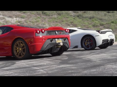 Ferrari 458 Speciale vs 430 Scuderia! *LOUD V8 FERRARI BATTLE - YouTube